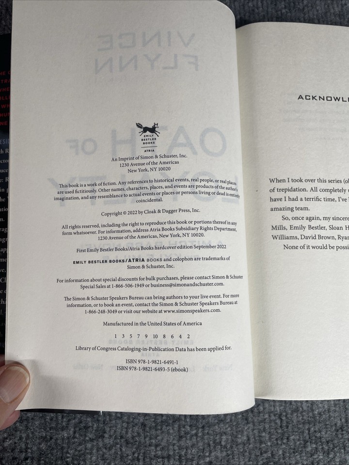 3 Vince Flynn Mitch Rapp HCDJ Books: Code Red Oath of Loyalty Enemy At ...