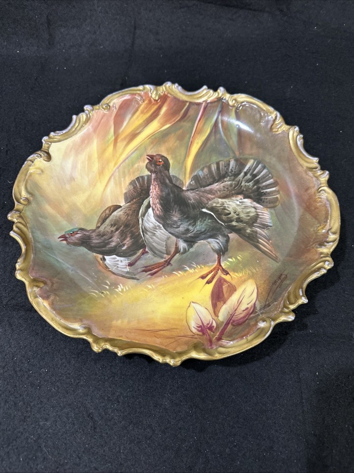 Antique LRL Limoges Turkey Bird Platter Charger 12.5” | eBay