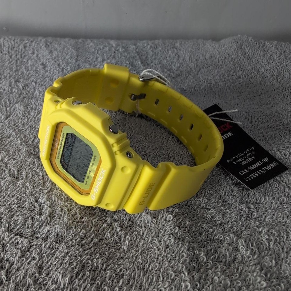 Casio G-SHOCK Yellow GLX-5600RT-9JF Crazy Color Digital Watch Unused ...