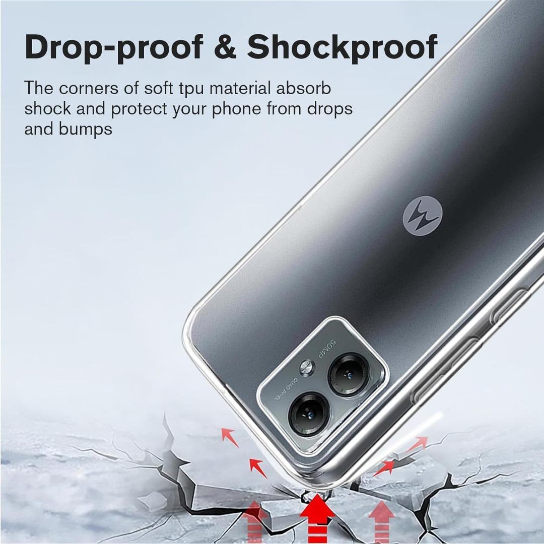 For Motorola Moto G54 Case, Slim Clear Silicone Phone Cover & Screen ...