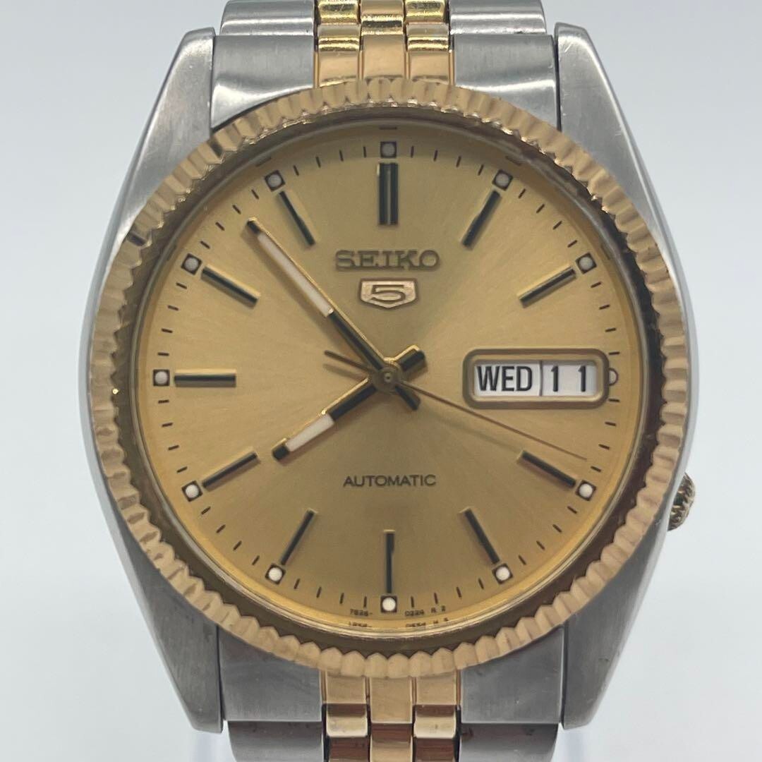 SEIKO 5 Five Day-Date Gold Dial 7S26-3110 Automatic M… - Gem