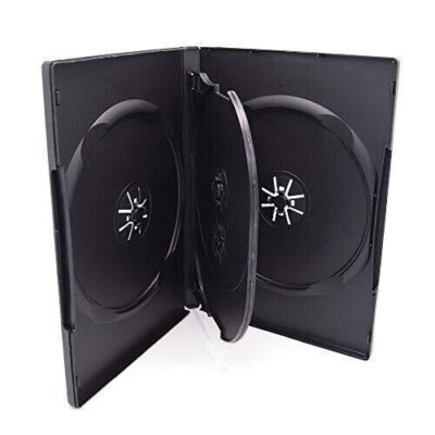100 x 4 Way DVD Holds 4 Discs Replacement Cases With Clear Sleeve Flip ...