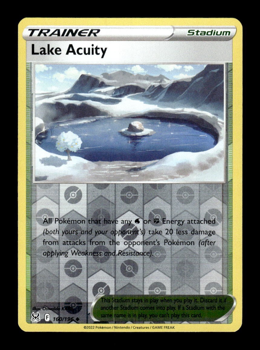 Pokemon Lost Origins LAKE ACUITY 160/196 Reverse Holo | eBay