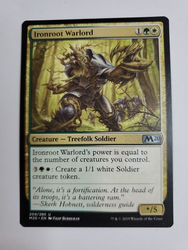 MTG Magic The Gathering Card Ironroot Warlord Creature Treefolk Soldier ...