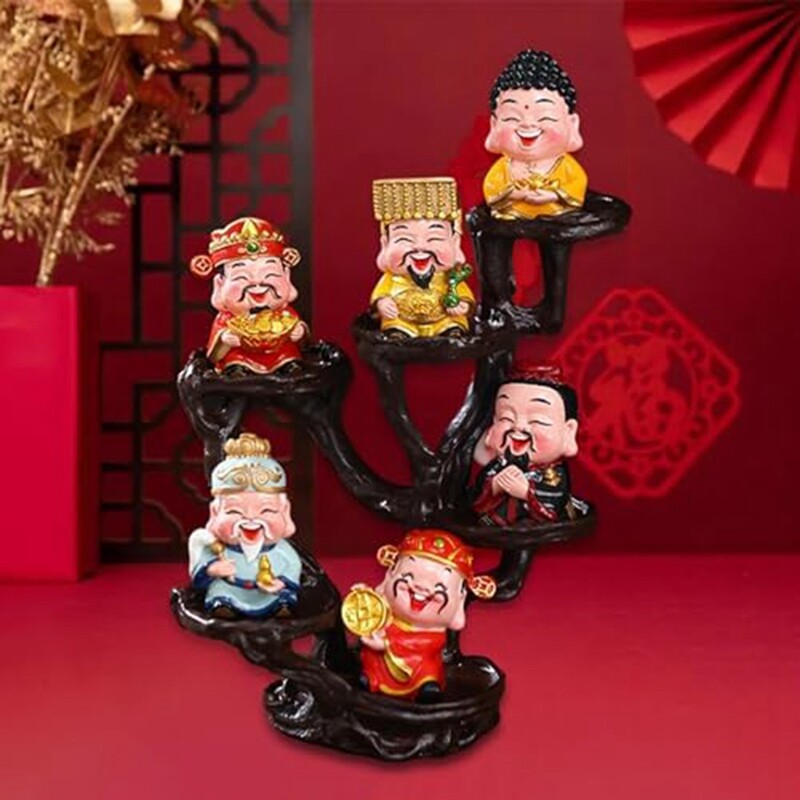God of Wealth Statues Collectible Prosperity Sculpture for NewYear ...