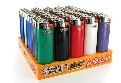 Set Of 50 Bic Original Lighter Maxi Colors Assorted On Display Stand ...