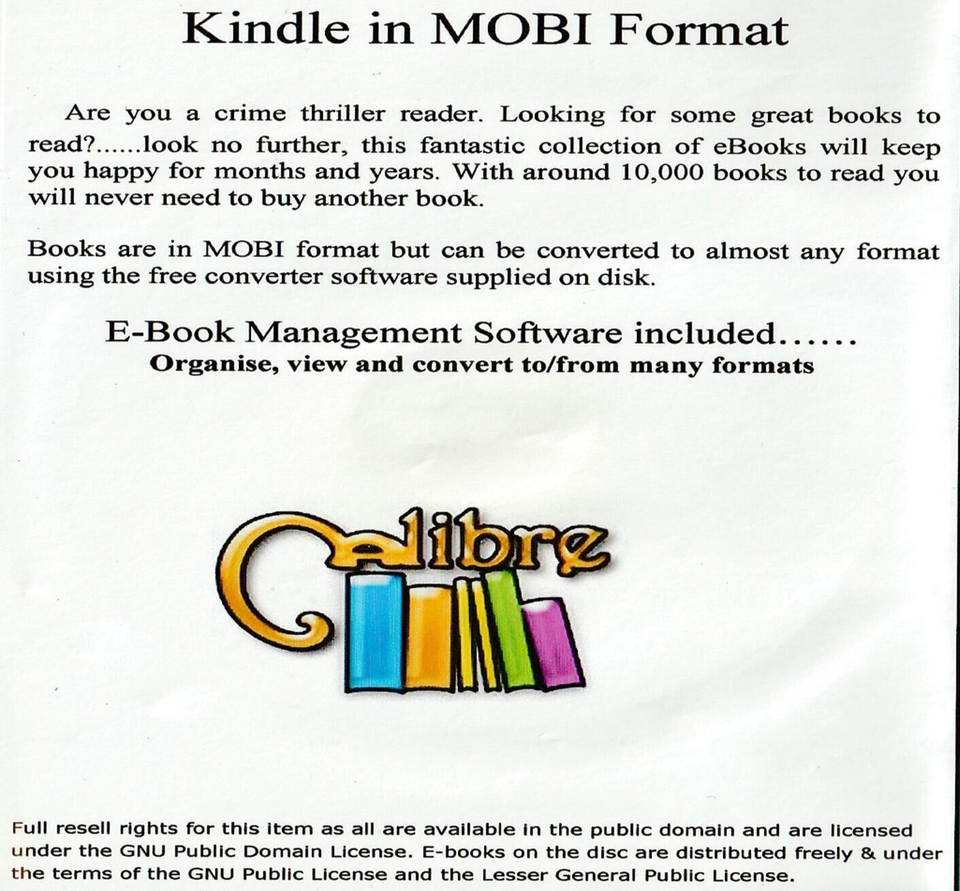 4,000 Books on USB Classic Crime Thriller eBooks Mobi + converter 4 all ...