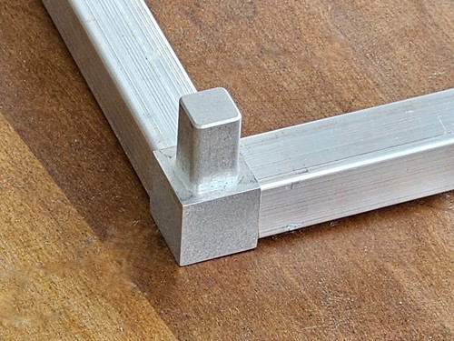 4ft square Aluminum Tubing 3/4" x 3/4" x 1/8" wall square corner 6063 ...