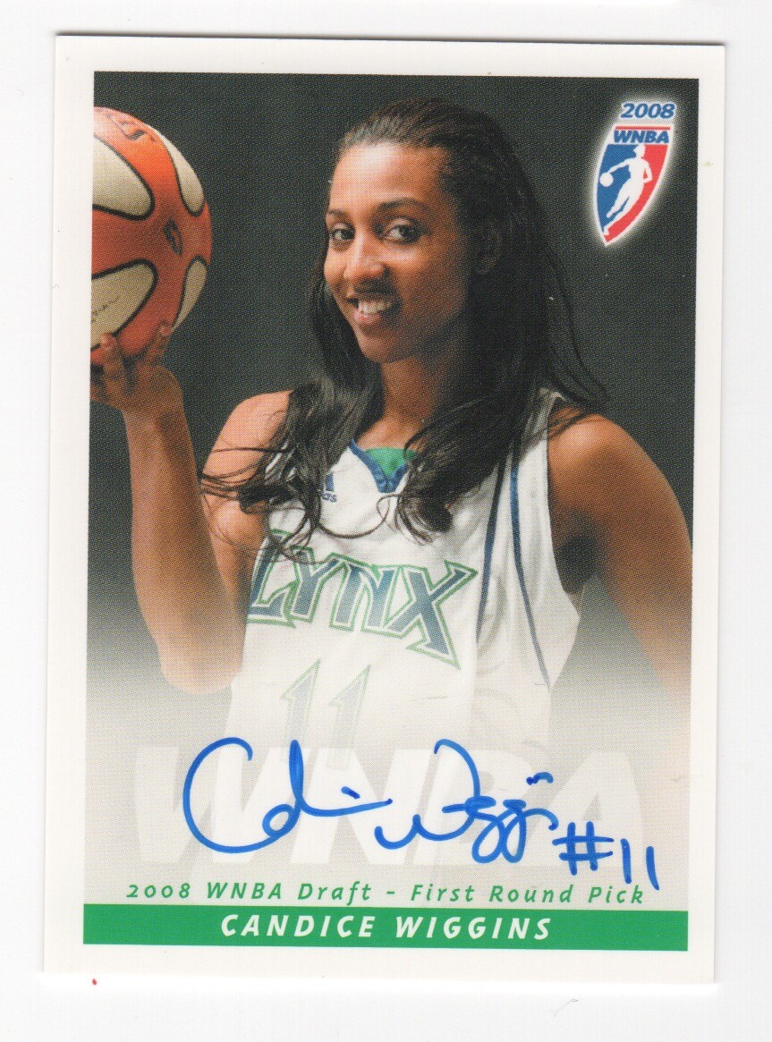 Candice Wiggins AUTOGRAPH Minnesota Lynx 2008 WNBA Rittenhouse ...