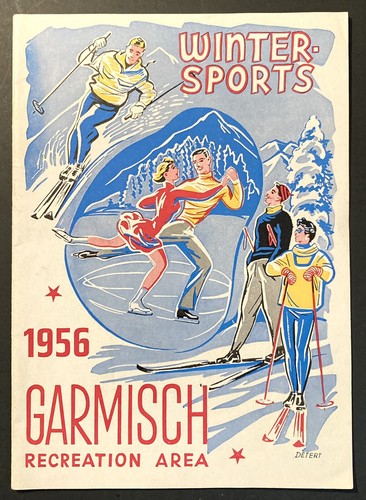 Vintage 1956 Winter Sports Garmisch Recreation Area Booklet For US ...