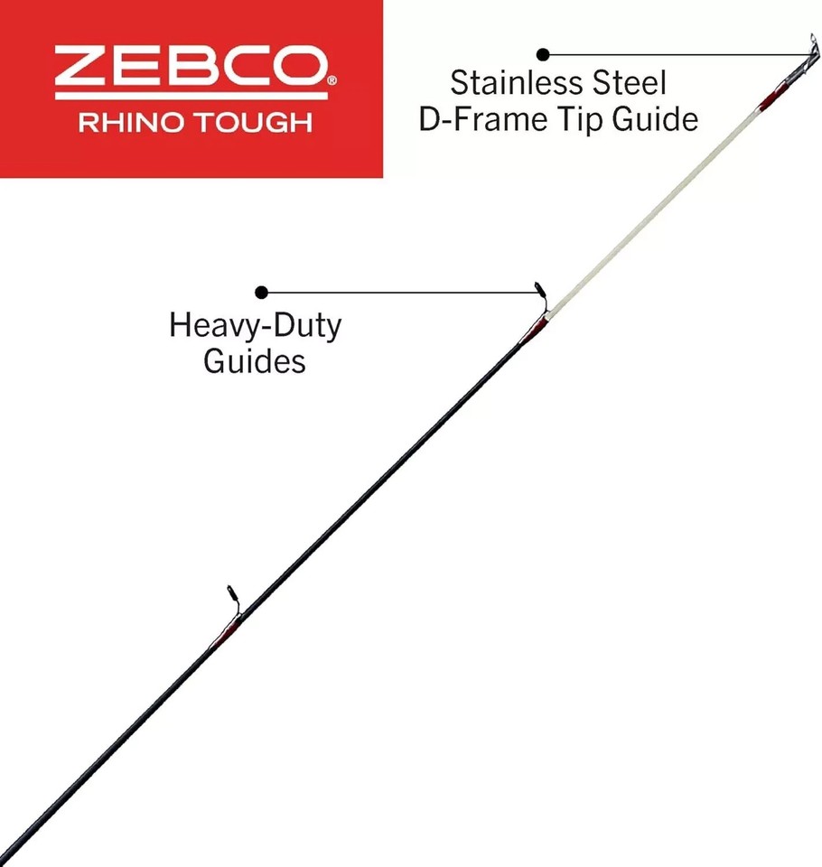 ZEBCO RHINO TOUGH RNGC661-MHB, 6'6" CASTING ROD | eBay