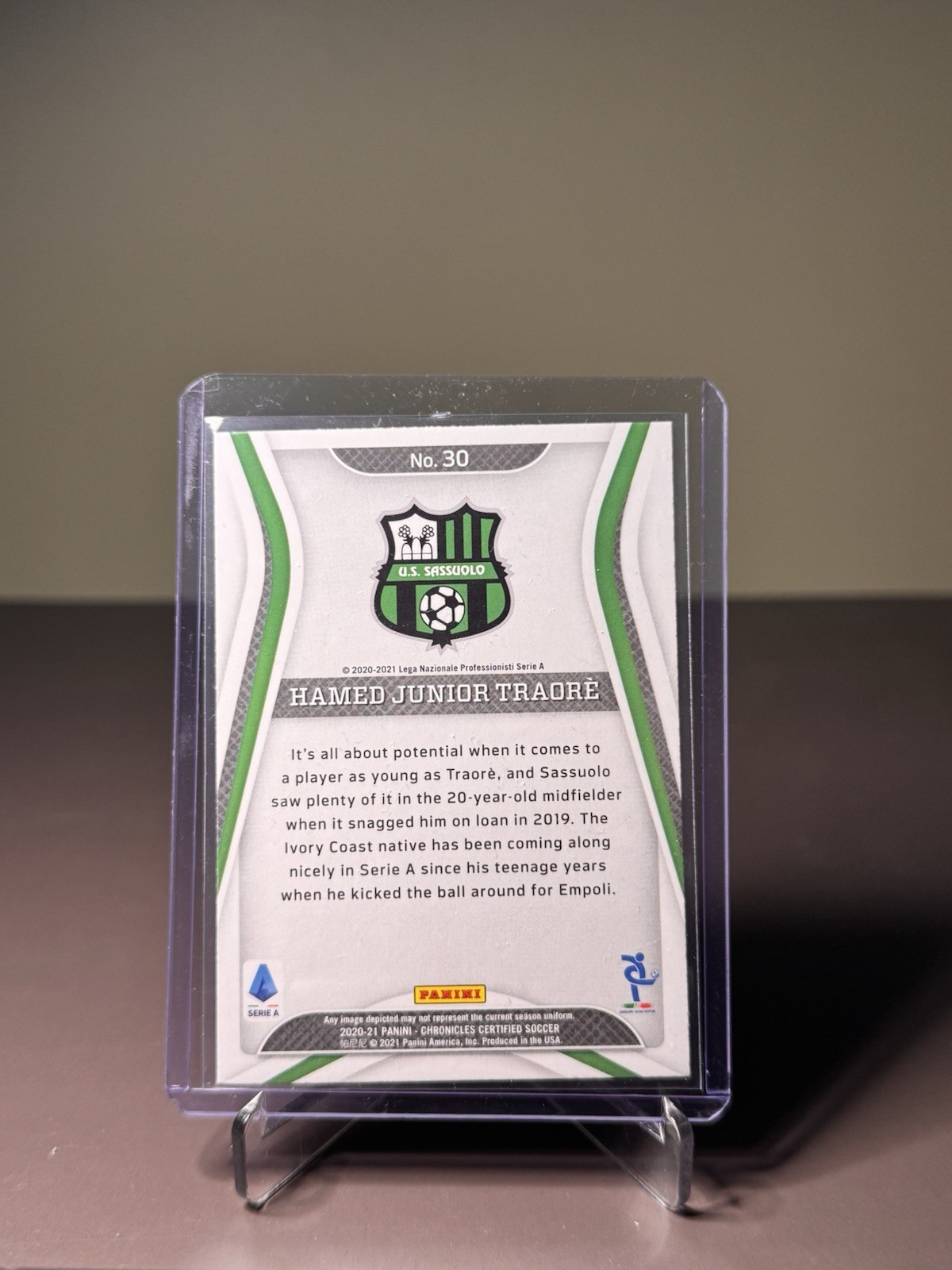 2020-21 Panini Chronicles - Certified Serie a Hamed Traore #30 Red ...