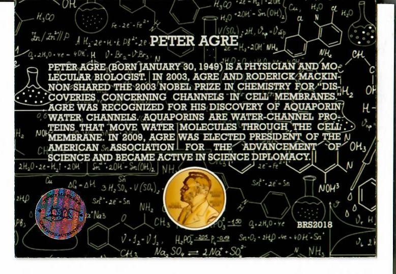 RARE! “Nobel Prize In Chemistry” Dr Peter Agre Hand Signed Nobel ...