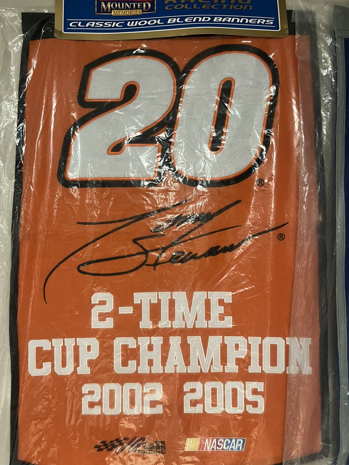 2 Time Cup Champion Nascar - Tony Stewart Classic Wool Banner 2002 ...