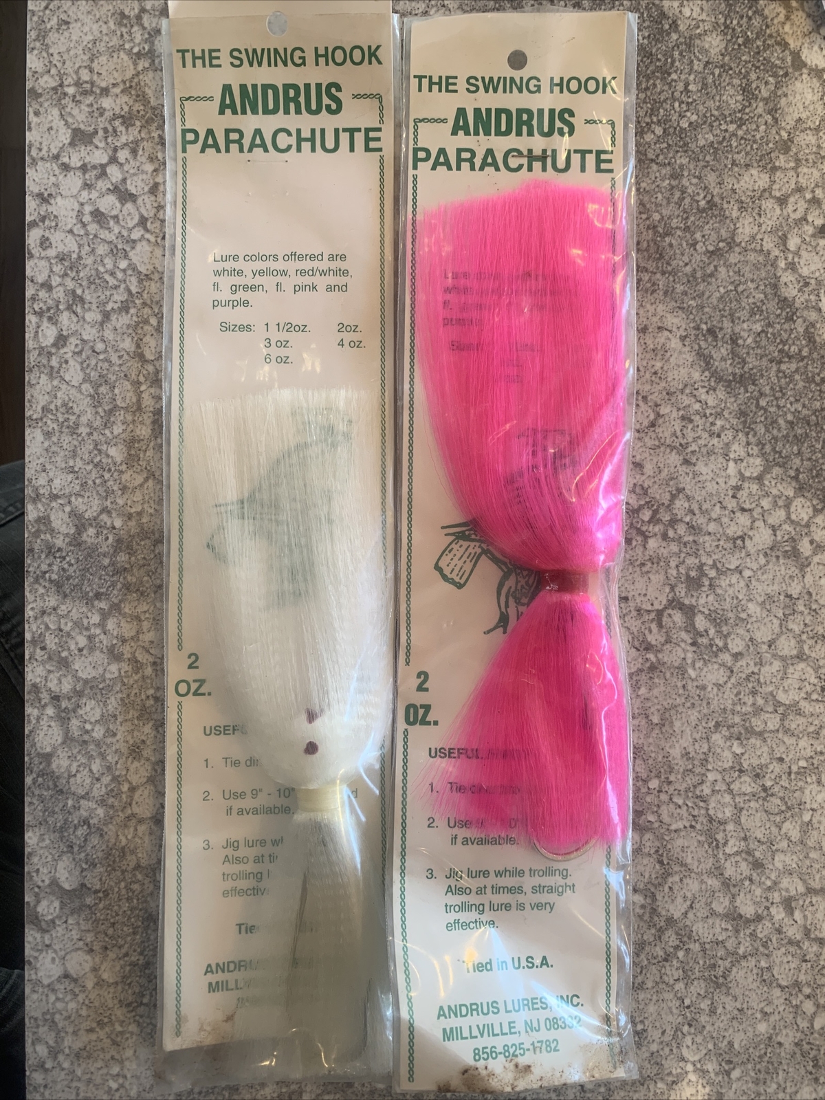 2 Pieces Andrus 2 OZ 3 OZ Parachute Rig Jigs Shipped Free random colors ...