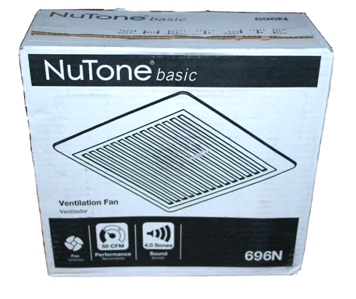 NEW NuTone Basic 50 CFM Ventilation Fan Wall Ceiling Mounted Mo-696N ...