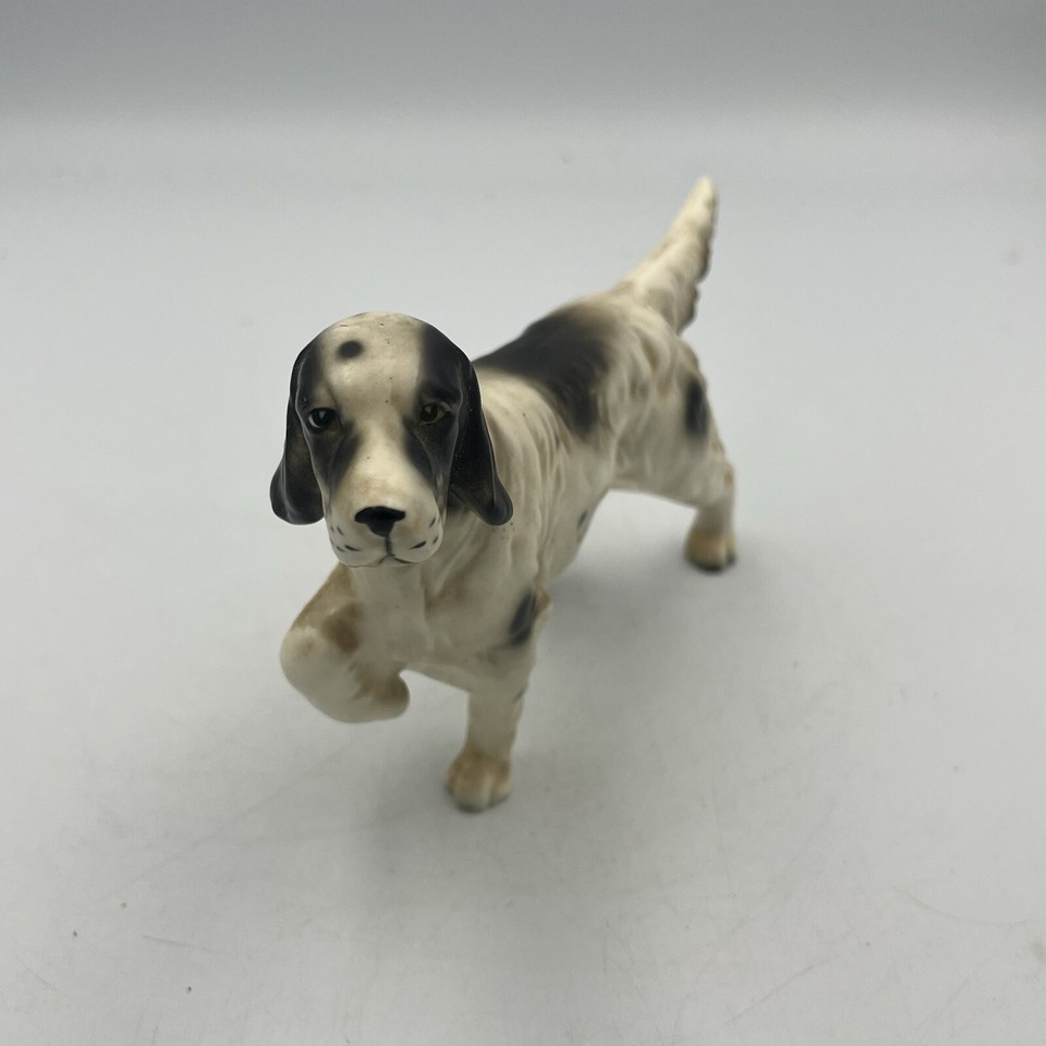 Vintage Black And White English Setter Dog Figure Made In Japan Mid ...