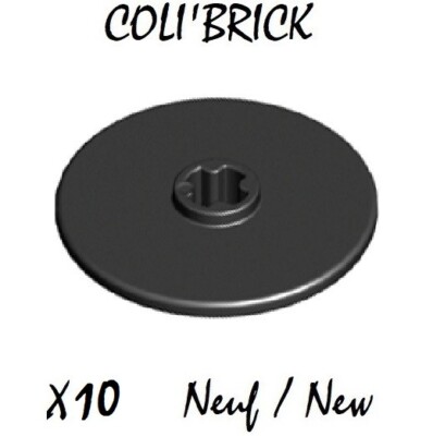 Lego 2723 - 10x Disque / Technic Disc 3x3 - Noir / Black - lot kg NEW ...