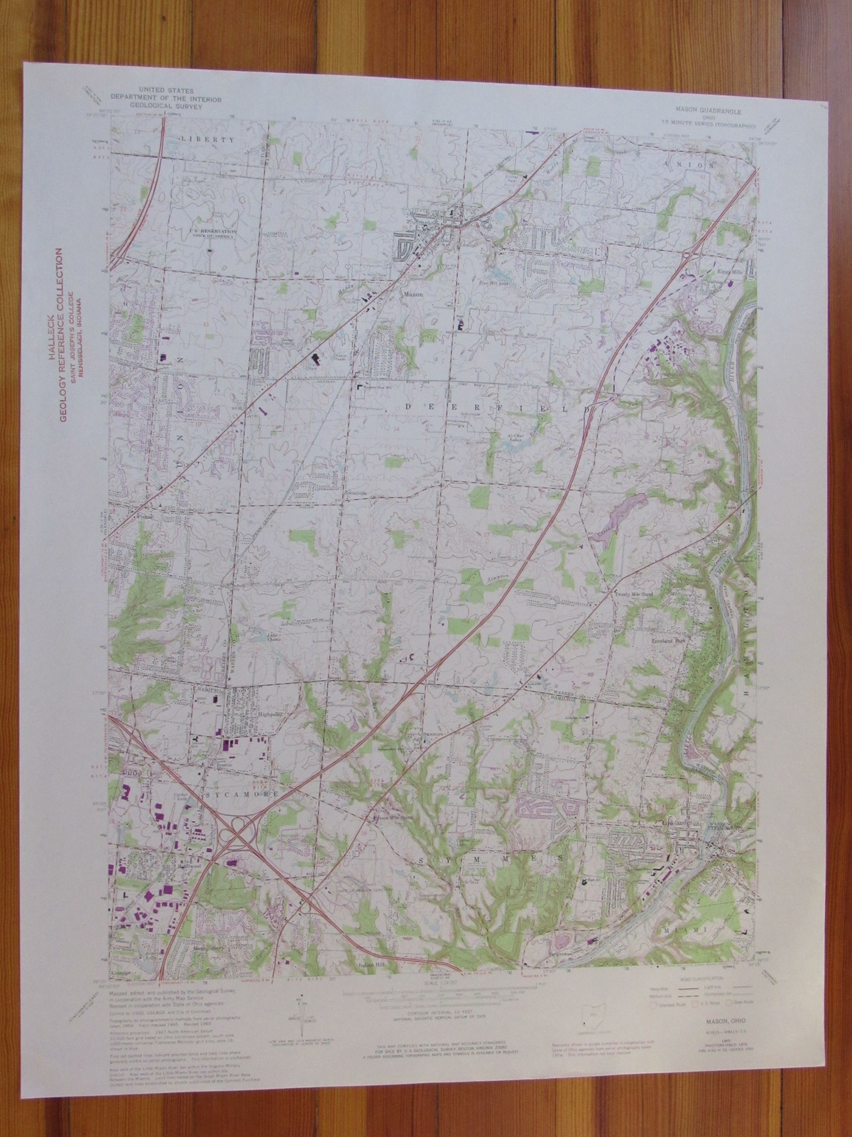 Mason Ohio 1976 Original Vintage USGS Topo Map | eBay