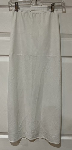 David’s Bridal Sz XS White Control Slip 34.5” Long Slit 22” Slimming ...
