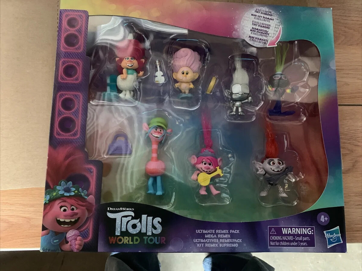 New Trolls World Tour Ultimate Remix Pack 7 Figures Exclusive Tiny ...