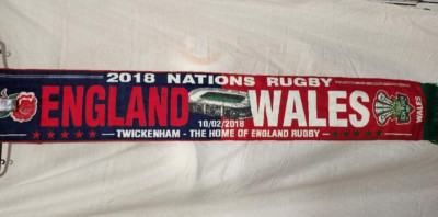ENGLAND V WALES 2018 RUGBY SCARF | eBay UK