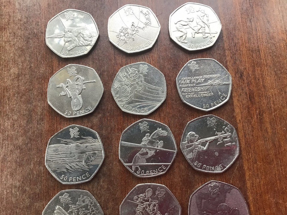 Olympic 50 Pence Coins Joblot of Twelve. 2011. | eBay UK