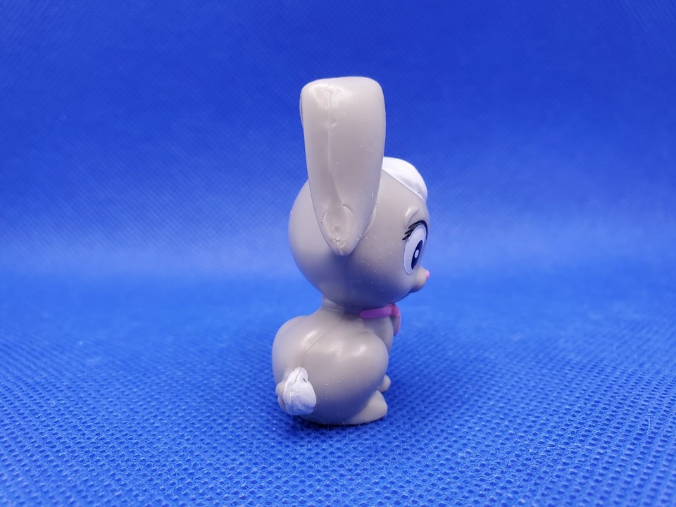Mattel BARBIE Bunny Rabbit Pet 2” Figure Doll Accessory Grey with Pink ...