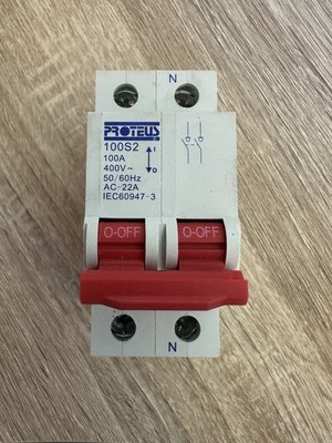 Proteus 100S2 100A 2-Pole Isolator Switch Disconnector 400V AC22A IEC60947-3 – | eBay UK