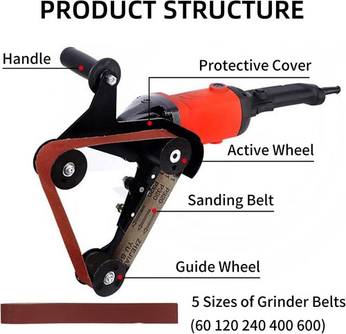 Angle Grinder Bearing Pipe Tube Support Tool Belt Sander Attachment kit ...