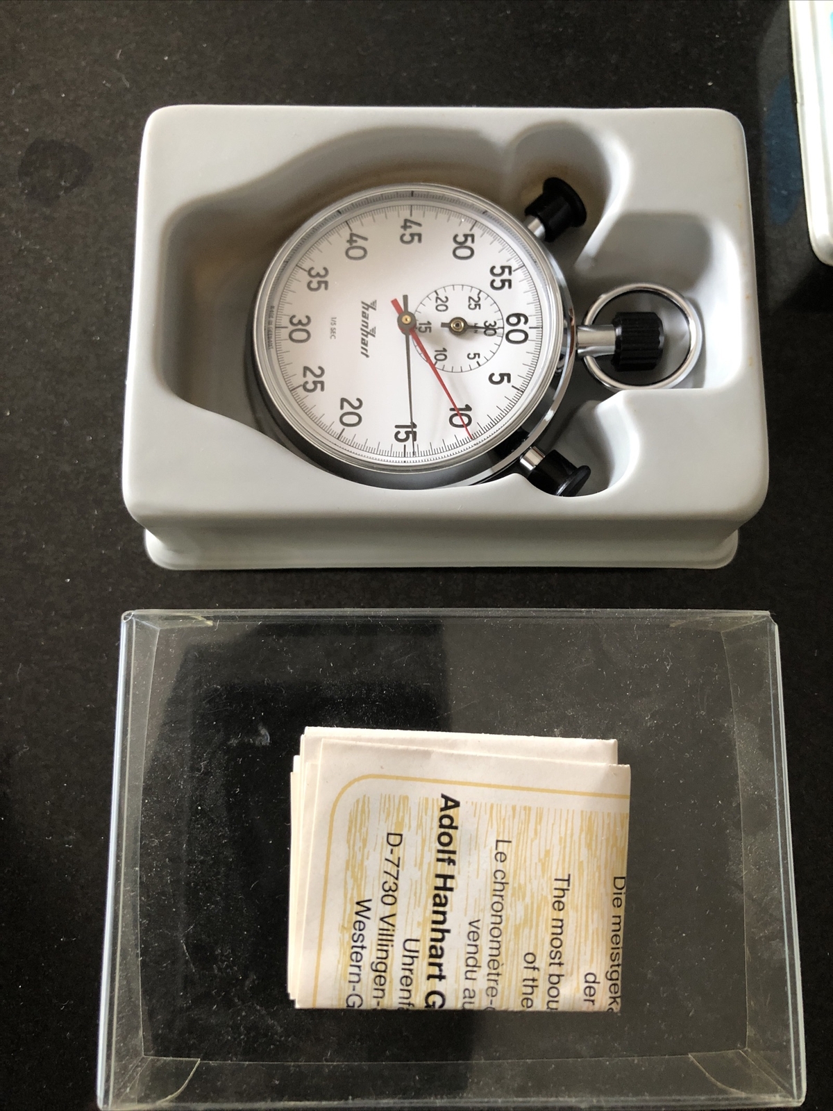 New Old Stock Hanhart Ref 135.0101-00 double hand timer with trail hand ...