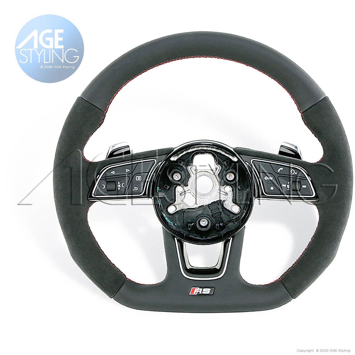 AUDI RS3 RS5 8V Quattro S-Tronic Flat Bottom ALCANTARA Steering Wheel ...