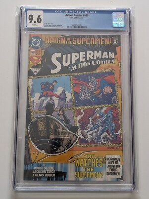 Action Comics #689 - CGC 9.6 - 1st App Superman Black Suit -KEY- DC ...