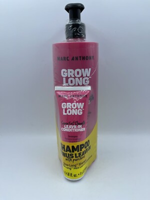 Marc Anthony Grow Long Super Fast Strength Shampoo + Bonus Leave -IN | eBay
