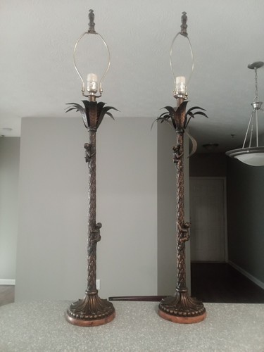 Vintage Metal Monkey Palm Tree Lamps | eBay