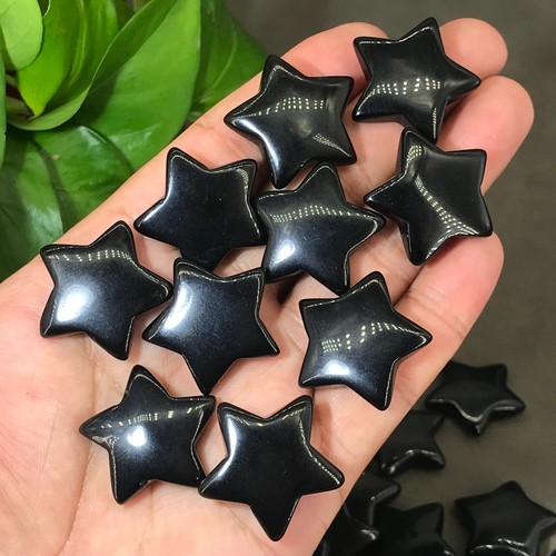 5pcs Natural obsidian Stars Quartz Crystal Reiki Crystal Healing gem 1 ...