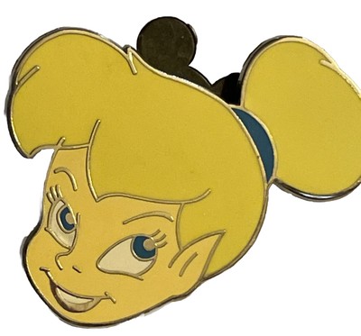Disney Pin Peter Pan Smiling Face Head Blonde Bow Used LARGE | eBay