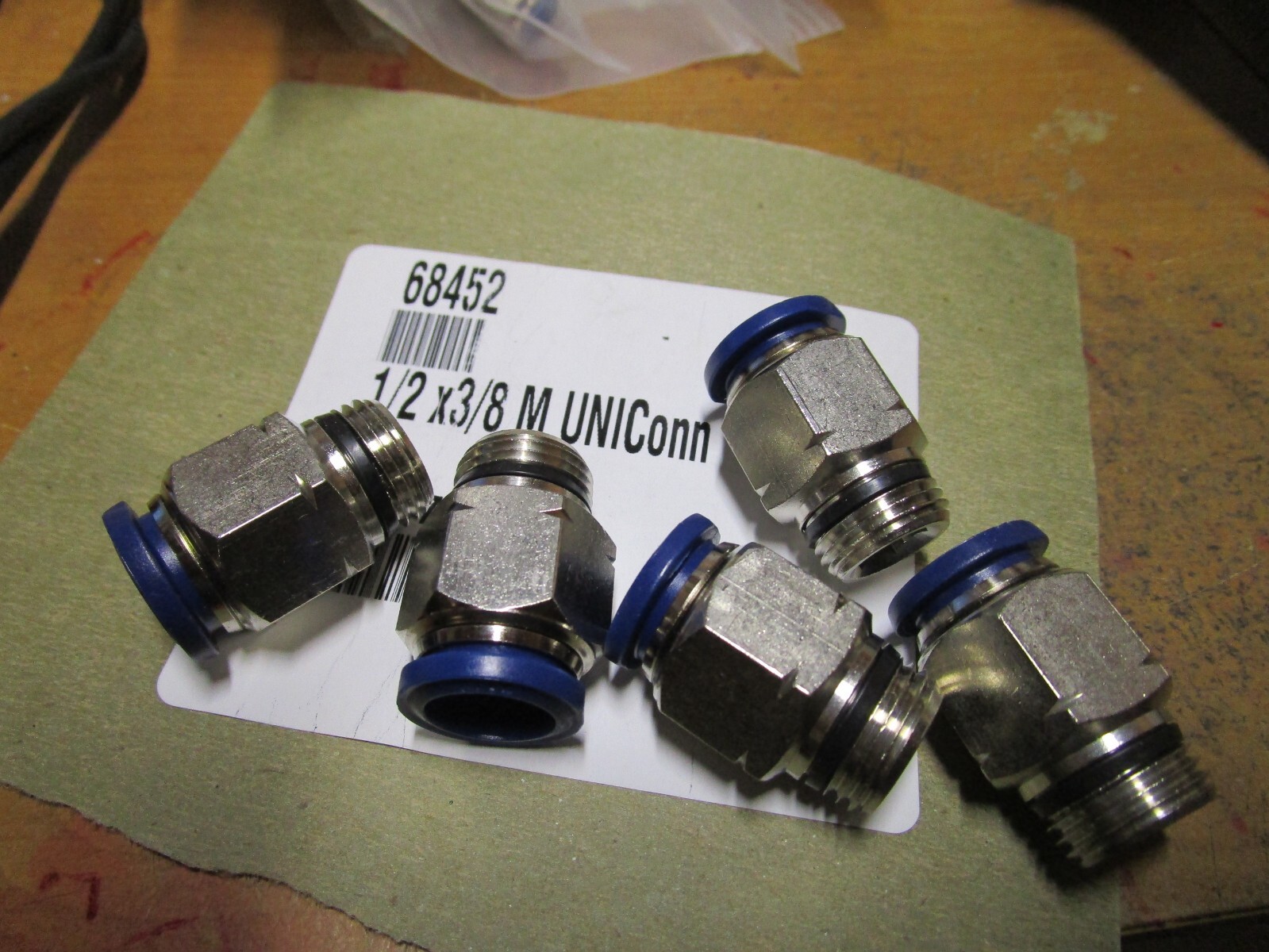 1/2" Tube x 3/8" Male Universal Thread Nickel Plated Brass PTC ...