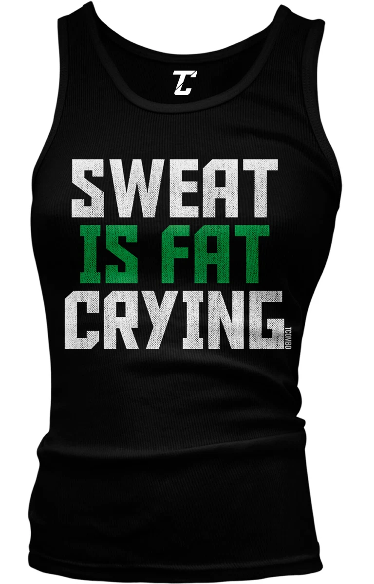 Funny Gym Tanks For Men Sweat Is My Body Black Mens Tank