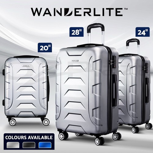 Wanderlite Luggage Set Suitcase 1/2/3pc Travel Trolley TSA Carry On ...
