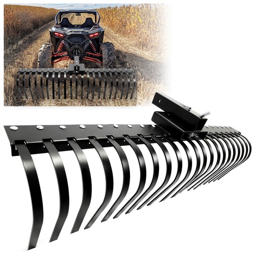 Landscape Rake For ATV UTV SXS Compact 2"Hitch Receiver Tractors 60 ...