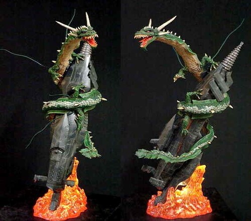 GOWROW Gotengo VS Manda Garage Kit Resin Cast Figure GODZILLA | eBay