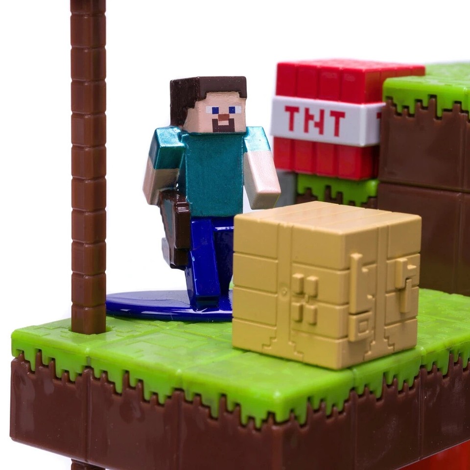 Minecraft Movie Diecast Nano Figures Scene Overworld Figure GIFT SET ...