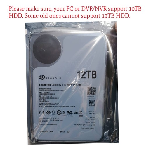 Seagate 12TB Enterprise ST12000NM0127 7.2K 6G HDD SED SATA Hard Drive ...