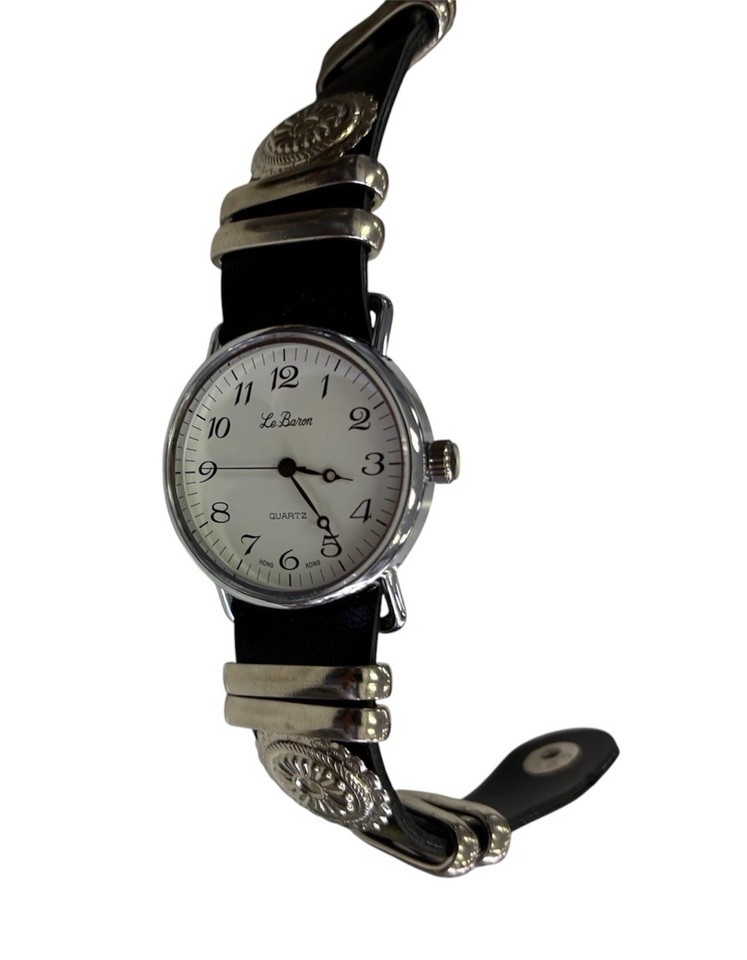 Le Baron Peyote Santa Fe Watch Sterling Silver Brad Charm Snap Bracelet ...