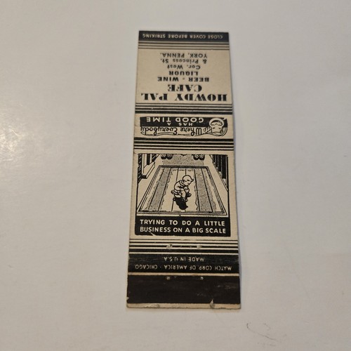 Howdy Pal Cafe York Pennsylvania Matchbook Cover (2) | eBay