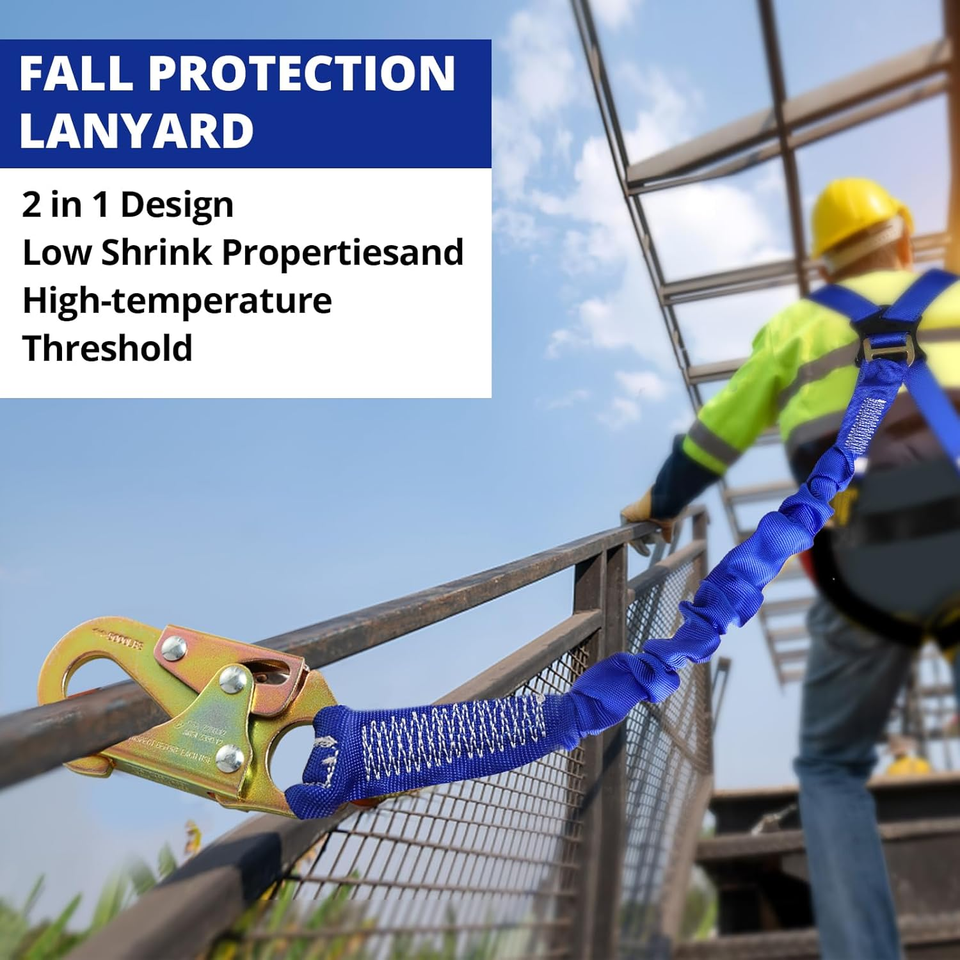 Safety Harness Fall Protection - Full Body Construction Roofing Harness ...