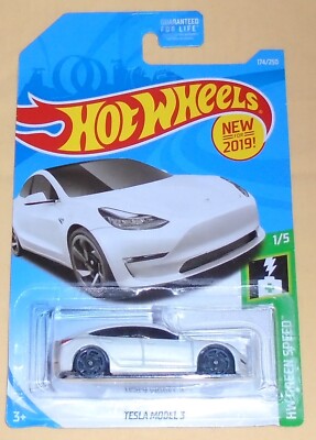 Tesla model 3 Hot Wheels HW green speed 1/5 - WHITE - New for 2019 | eBay