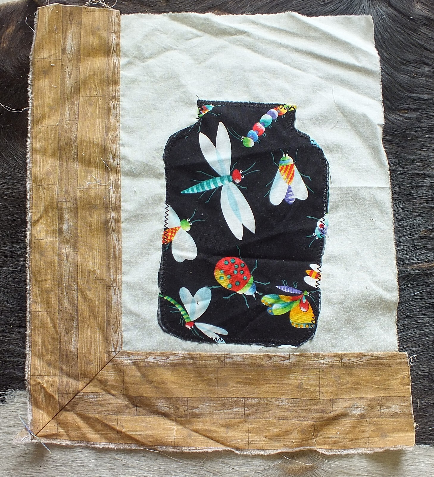 Lot of 12 Bug Jar Quilt Blocks each block measures approx. 12" x 14-1/2 ...