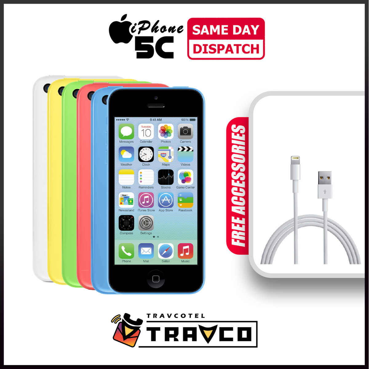 Iphone 5c White With Blue Case